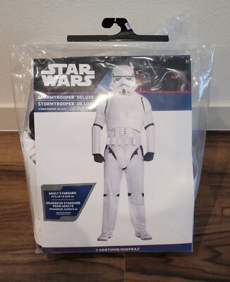 Disney Star Wars Stormtrooper Deluxe Adult Costume Jumpsuit Mask Belt ...