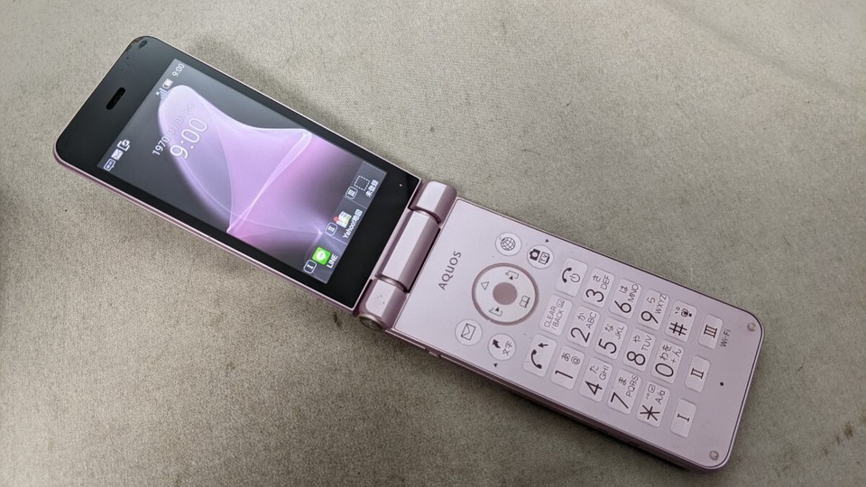 SHARP AQUOS KEITAI 2 601SH 602SH PINK SoftBank 4G Android Flip Phone ...