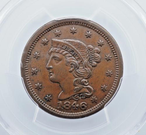 1846 Braided Hair Large 1c Cent PCGS AU53 N-4 Small Date - U2016 | eBay