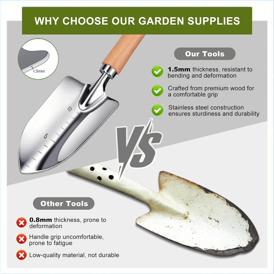 Garden Tools, 7 Piece Gardening Gift for Women, Gardening Tool Kit ...