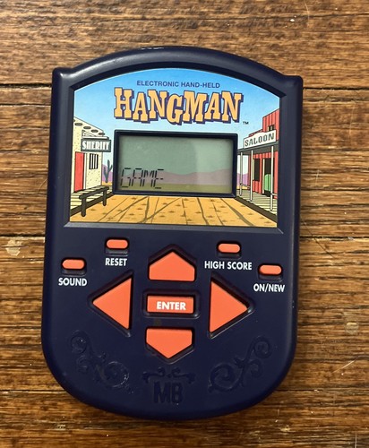 Vintage Electronic Handheld HANGMAN Game 1995 Milton Bradley Tested ...