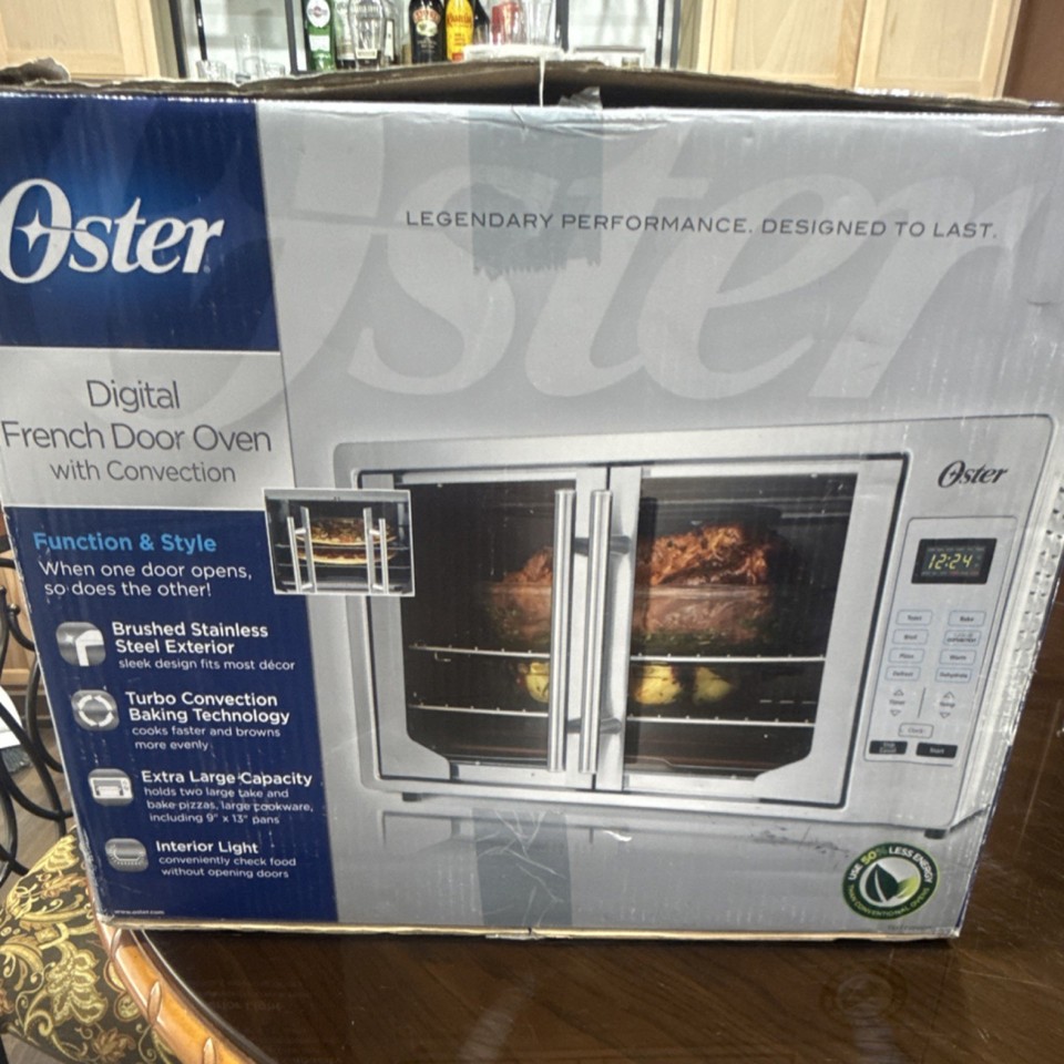 Oster Digital French Door Oven, Brushed Stainless Steel, Extra Large ...