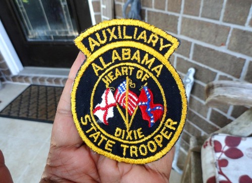 vintage ALABAMA STATE TROOPER Police Patch HEART of DIXIE AUXILIARY | eBay