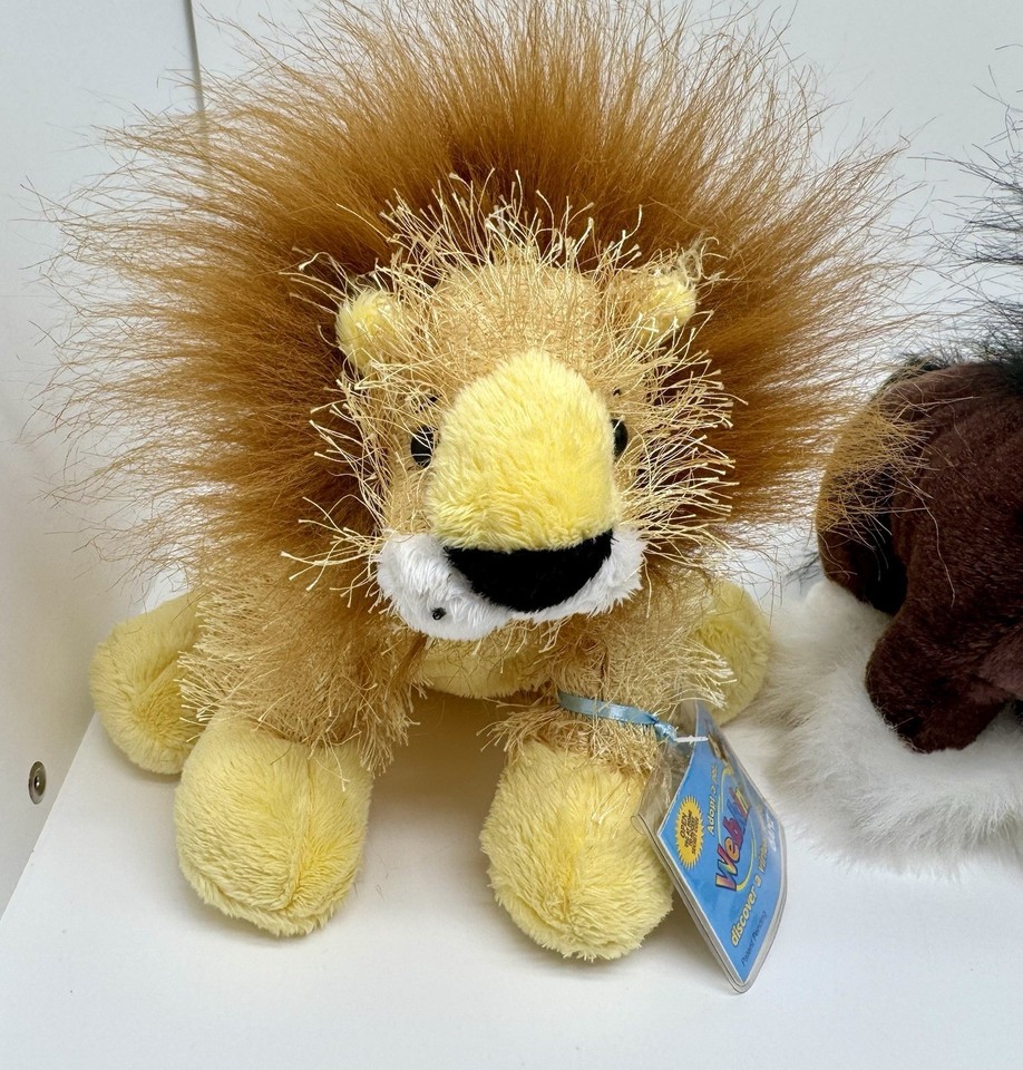 Lot of 3 Webkinz Plush Stuffed Animals with Codes Clydesdale Horse Lion ...