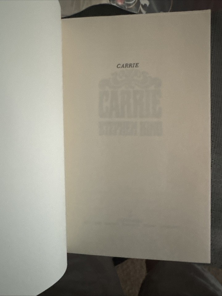 Carrie by Stephen King Doubleday Hardcover Book Club First Edition 1974 ...