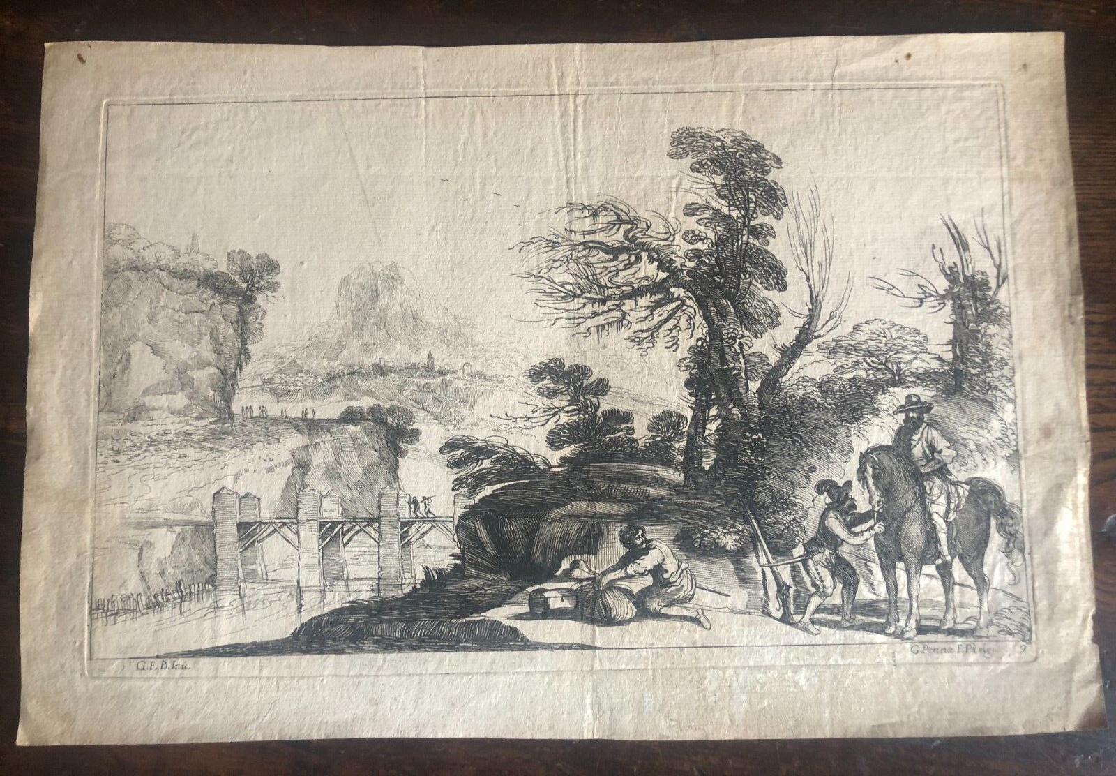 View Animated With Soldiers, Bridge On River & Village At Sfondo. 1800 ...