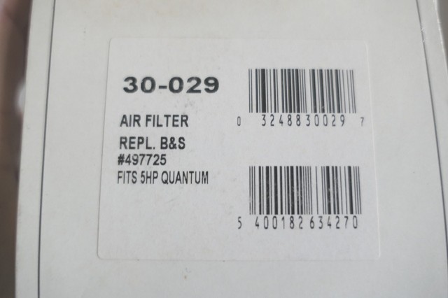 Qty1 Oregon 30-029 Air Filter for Briggs & Stratton 497725 Fits 5 HP ...