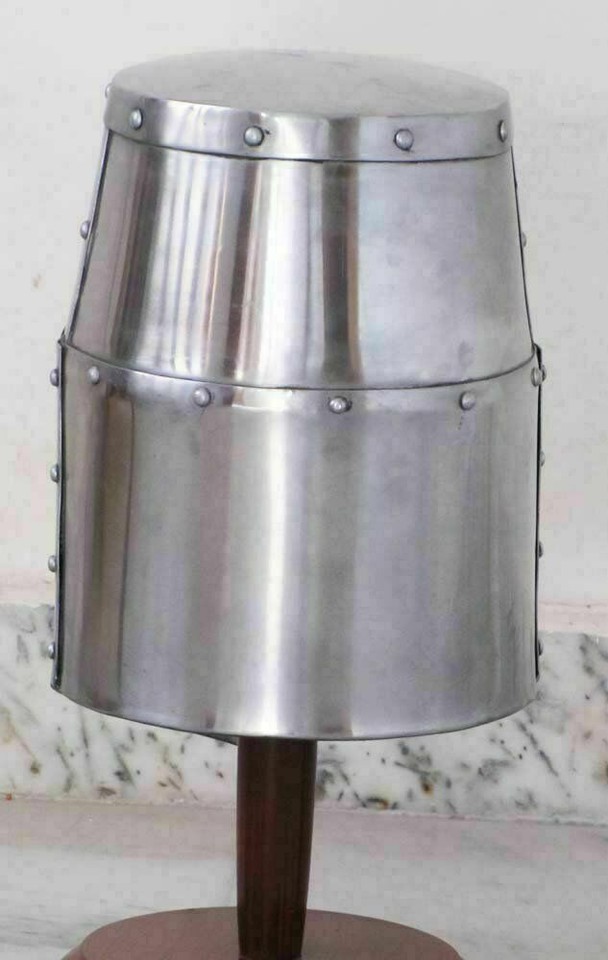 Medieval Silver Wearable Templar Crusader Knight Armour Helmet | eBay UK