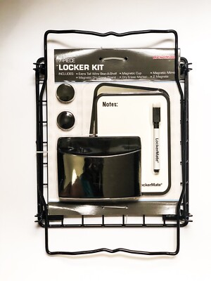 7 Piece Locker Kit LockerMate Locker Kit with 12" Stac-A-Shelf Black ...