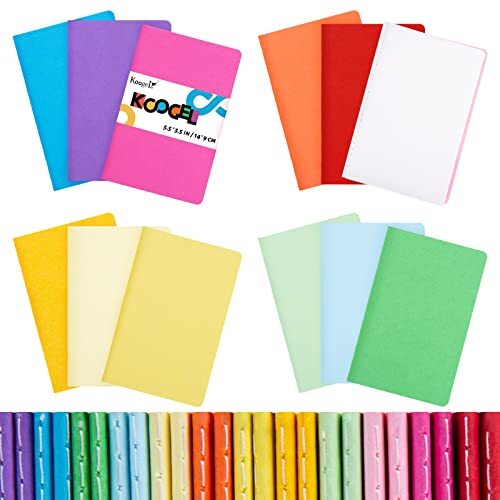 24 Pack Mini Blank Notebooks, 12 Colors Small Pocket Notepads 3.5 x 5.5 ...