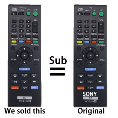 US New Remote RMT-B115A For Sony Blu-Ray DVD Player BDP-S480 BDP-BX57 ...