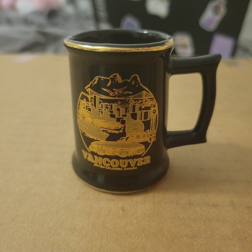 Black And Gold VANCOUVER British Columbia Canada Shot Glass Made In ...