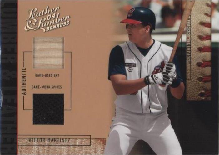 2004 Donruss Leather & Lumber - Lumber & Leather Victor Martinez #LUL ...