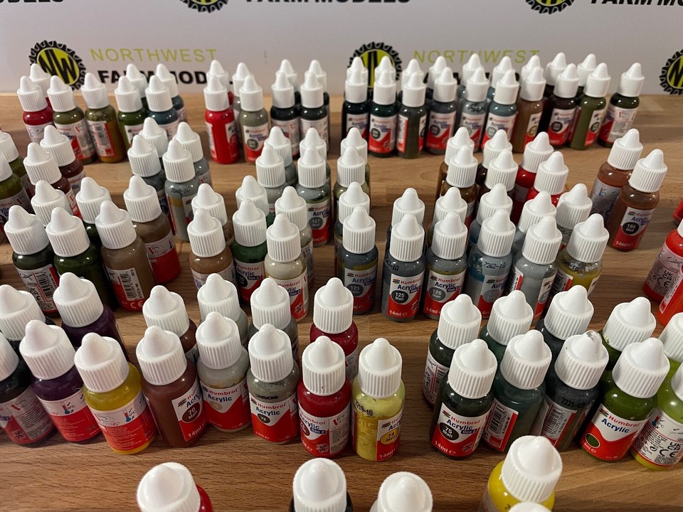 Humbrol Acrylic Model Paint 14ml Bottles Full Set Matt Gloss Metallic ...