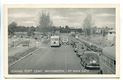 Leaving Fort Lewis Washington, By Main Gate Vintage Postcard | eBay