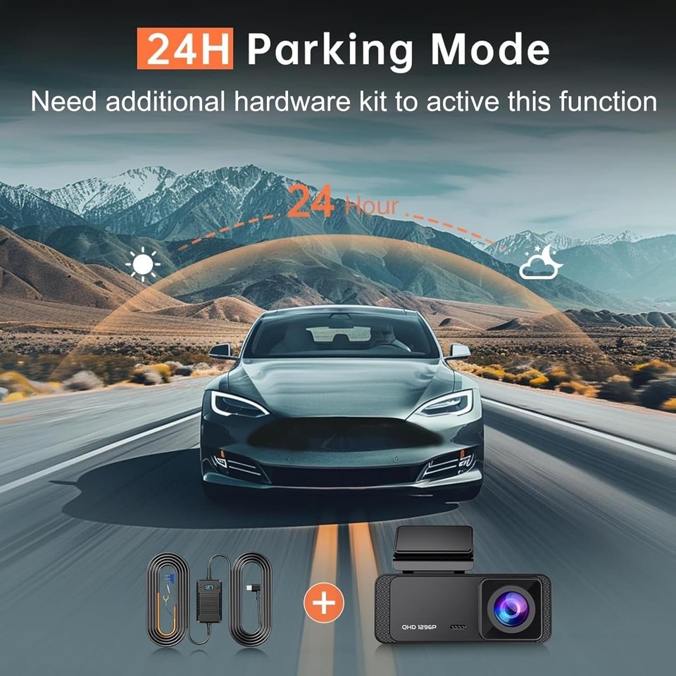Dash Cam 1296P Front Dashcam, V300 WiFi Camera for Cars with App, Night ...