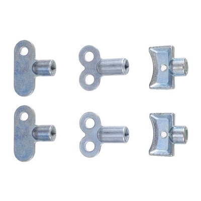 6 Pcs Polished Zinc Alloy Radiator Valves Air Vent Bleed Hole Keys for ...