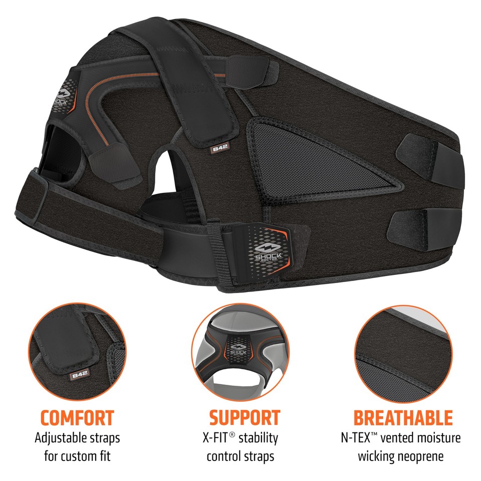 Men's Shock Doctor Shoulder Support Brace, AC Sprain, Rotator Cuff ...