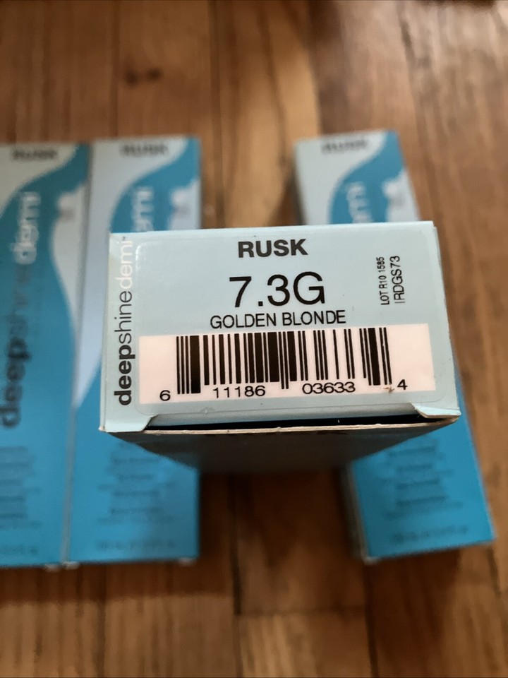 RUSK 4 Pack 3.4 Deep Shine Permanent Creme Hair Color 7.3G Golden ...