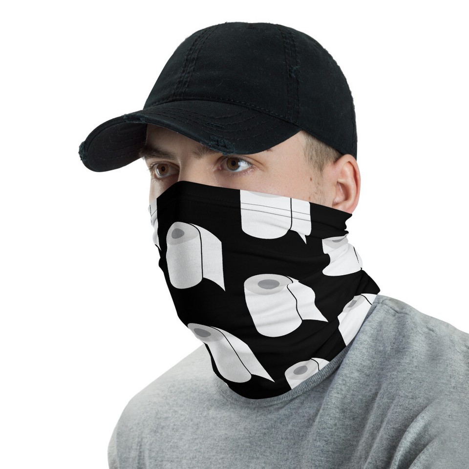 Toilet Paper Face Mask Neck Gaiter Quarantine Funny Social Distancing ...