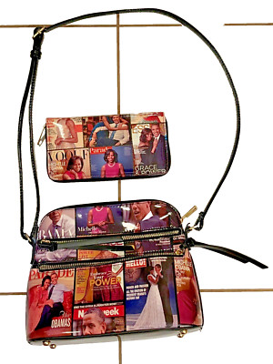 Michelle Obama Shoulder/Crossbody Bag & Wallet 9x10x4 Pockets 6 | eBay