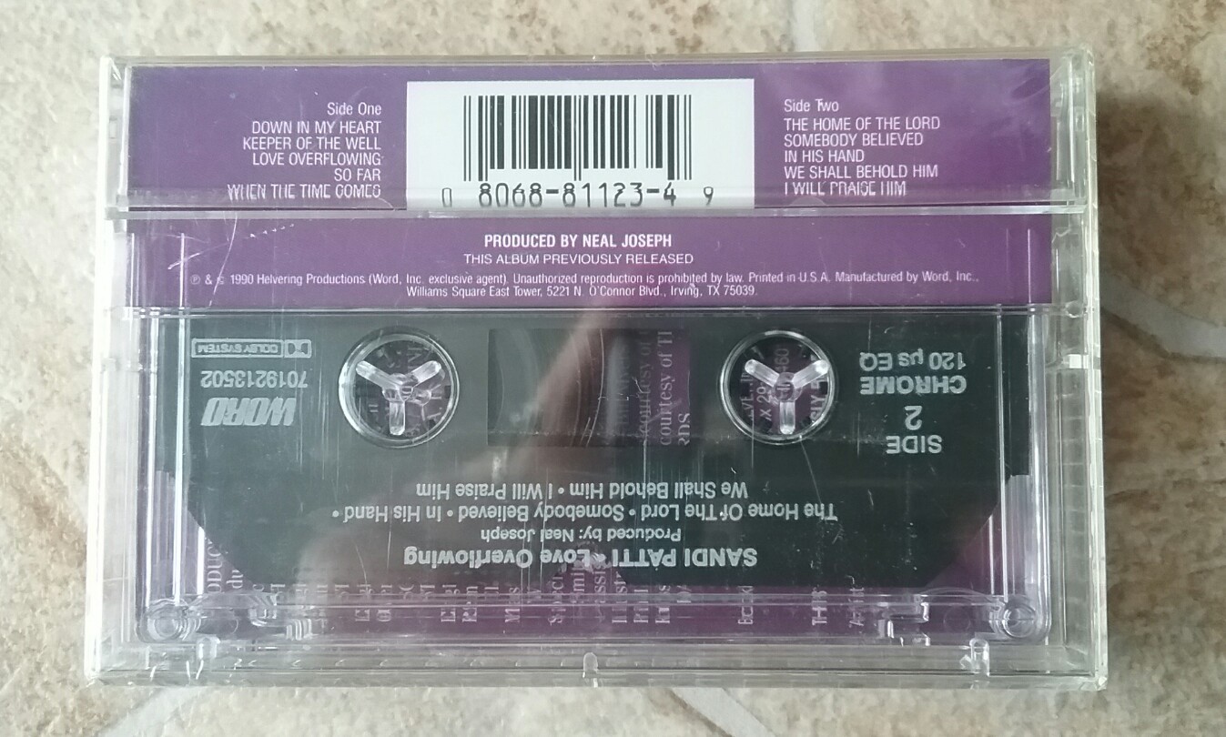 Love Overflowing - Sandi Patti - Helvering Products - 1990 Cassette ...
