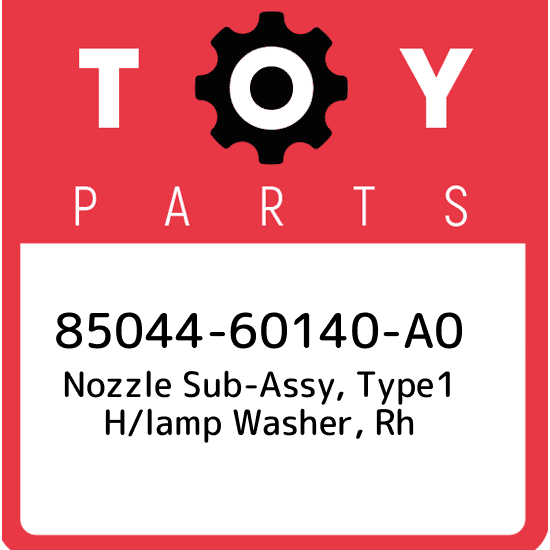 85044-60140-A0 Toyota Nozzle sub-assy, type1 h/lamp washer, rh ...