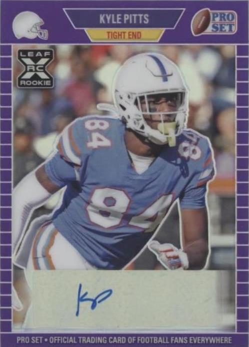 2021 Leaf Pro Set Metal - 1989 Autographs Kyle Pitts #PA-KP1 Purple ...