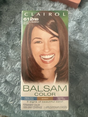 Clairol Balsam Hair Color Permanent Dye #612RB Medium Reddish Brown ...