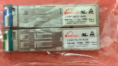 APAC OPTO LS38-C3S-TC-N-D3 SINGLE MODE TRANSCEIVER (&) APAC OPTO LS48 ...