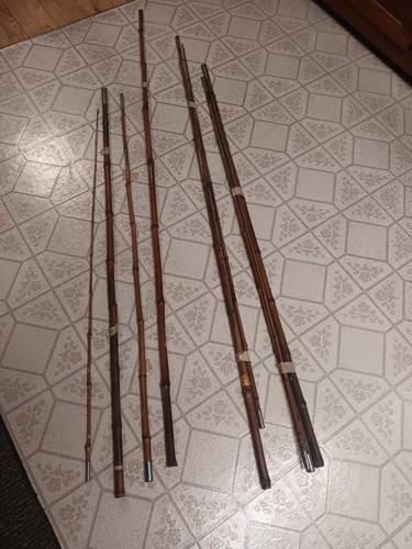 Antique West point bamboo fishing rods and sections. | eBay