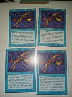 4x Time Elemental-4th Edition-MTG Magic the Gathering Playset Light ...