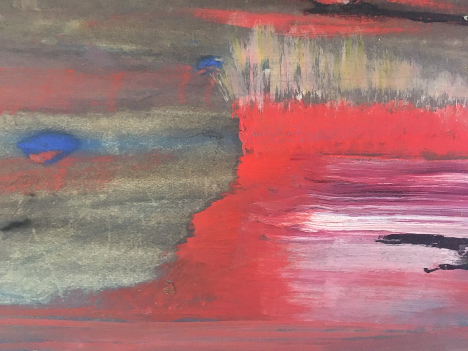 Very Pretty Painting Abstract Oil Panel Cardboard 1940 Abstraction to ...