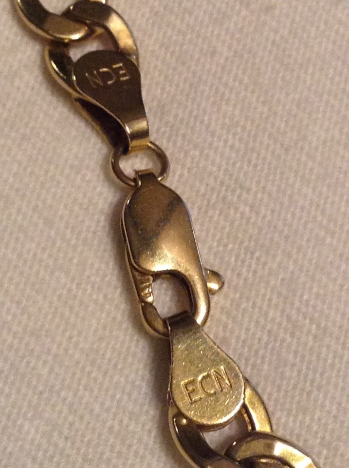 ECN SOLID 10K GOLD CHAIN NECKLACE ITALY 13.95 GRAMS 24 IN. 6 MM FREE ...