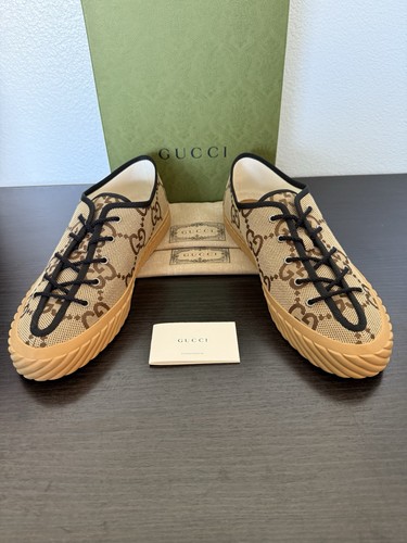 MEN'S GUCCI MACRO SNEAKER BEIGE SIZE 14 US/13 G GUARANTEED 100% AUTHENTIC GUCCI | eBay