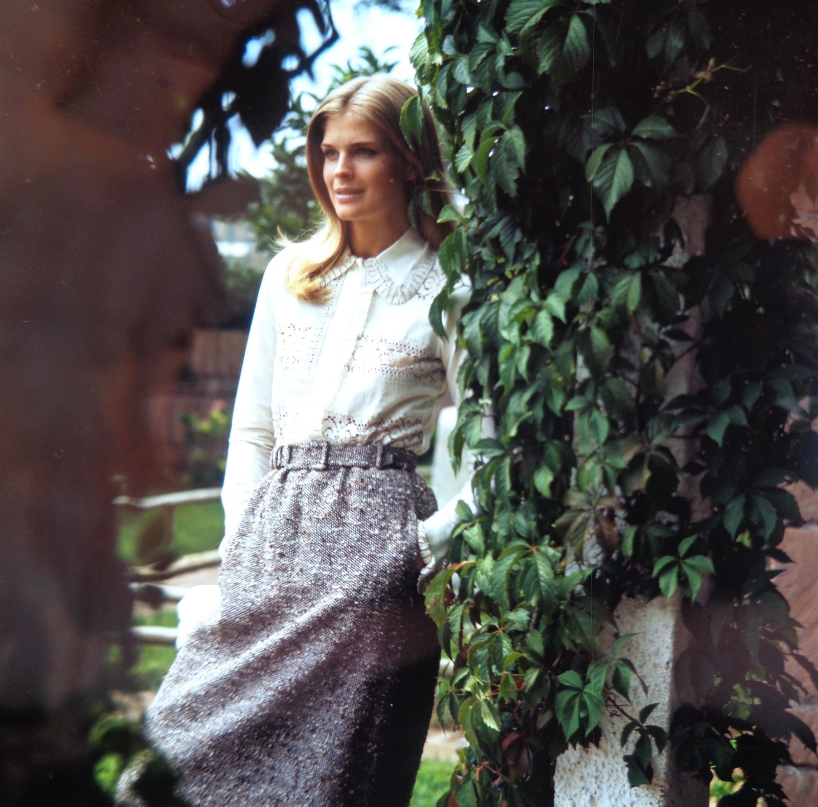 CGE5-513 CANDICE BERGEN 1970s BEAUTY SHOT MOUNTED ORIGINAL 2-1/4" COLOR ...