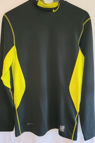 Nike Pro Combat Dri Fit Hyperwarm Mens Medium Fitted Long Sleeve T ...