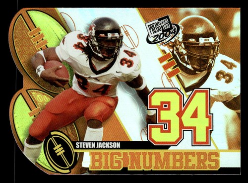 Steven Jackson 2004 Press Pass Big Numbers Die-Cut Card #BN9 Oregon ...