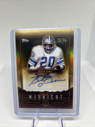 2024 Topps Midnight - Billy Sims Auto #/50 - Stroke of Midnight ...
