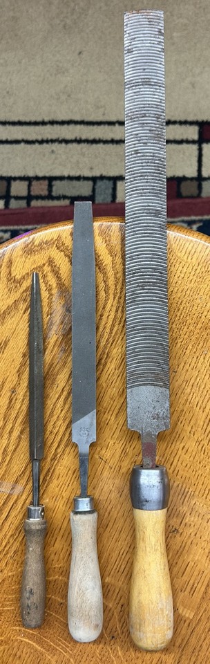 Vintage Files Rasp Wooden Handles 17” Rasp Triangle File | eBay