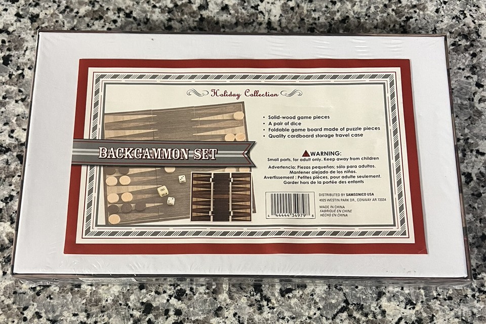 Classic Travel Backgammon Game Set Holiday Collection Samsonico ...
