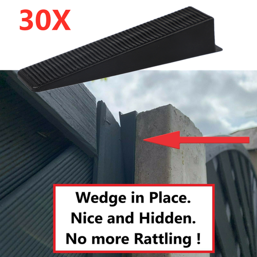 30X Anti-Rattle Fence Panel Security Clip Wedges Grips Fences Stops ...