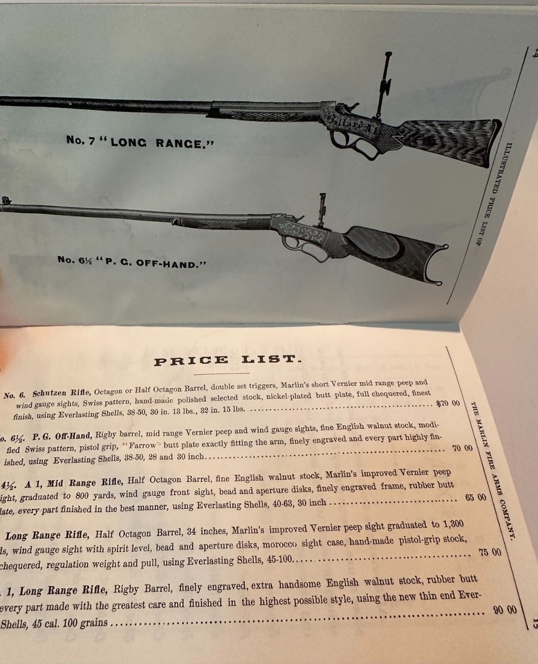 Marlin Fire-Arms Company Marlin Repeating Rifles Catalog 1882 facsimile ...