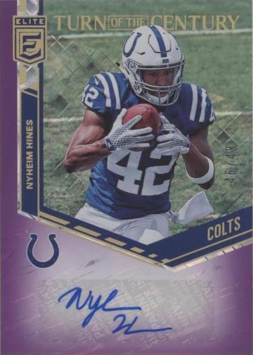 2018 Donruss Elite - Turn of the Century Autographs Nyheim Hines #TC-NH ...