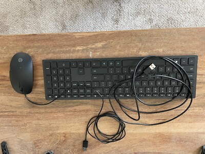 HP 310 Black Wired Keyboard and Mouse (Fully functional) | eBay