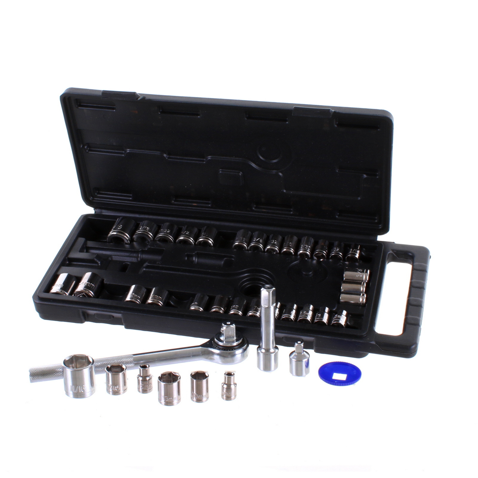 SOCKET SET 40PC RATCHET DRIVER SOCKET TOOL 1/4" & 3/8" DRIVE SOCKETS ...