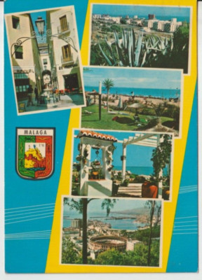 MALAGA, COSTA DEL SOL, SPAIN - MULTIVIEW COLOUR POSTCARD | eBay UK