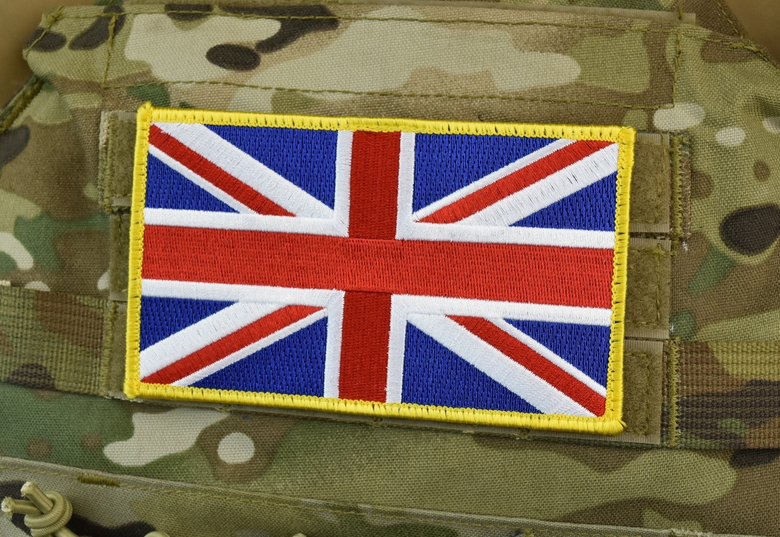 Large UK Flag Embroidered Patch 5" x 3" SAS SBS SRR SFSG USKSF Yellow ...
