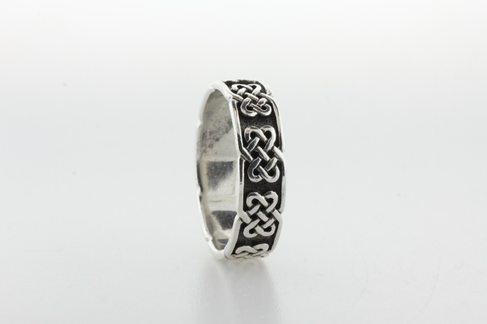 Peter Stone PSCL Sterling Silver 925 Celtic Love Knot Band Ring 7MM - Size 13.5 | eBay