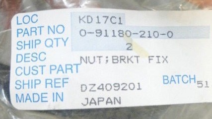 ISUZU NUT; BRACKET FIX 0911802100 | eBay